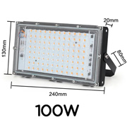 Foco LED 100W 8000 - 9000 lúmenes - 2 tonos - impermeable 9.6€ al tramitar
